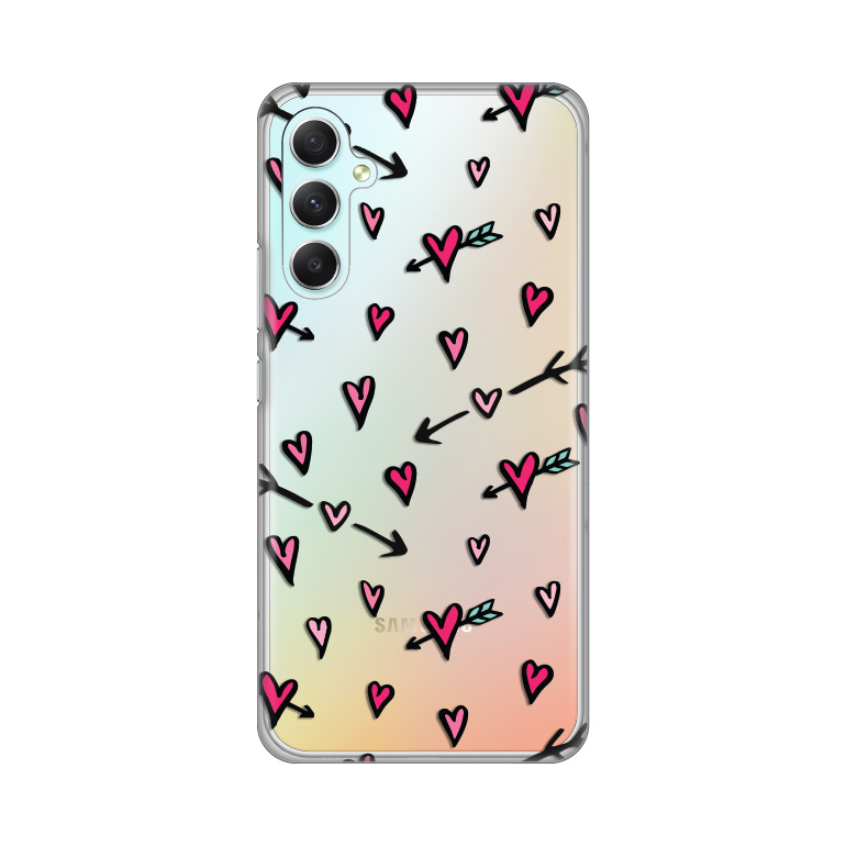 Maska Silikonska Print Skin za Samsung A346B Galaxy A34 5G Heart Pattern