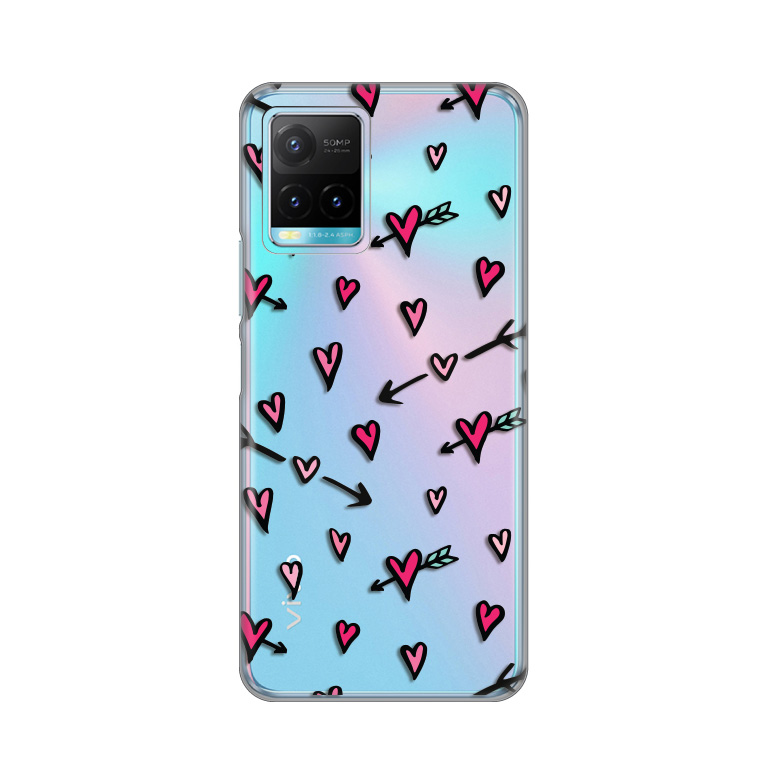 Maska Silikonska Print Skin za Vivo Y21/Y21s/Y33s Heart Pattern