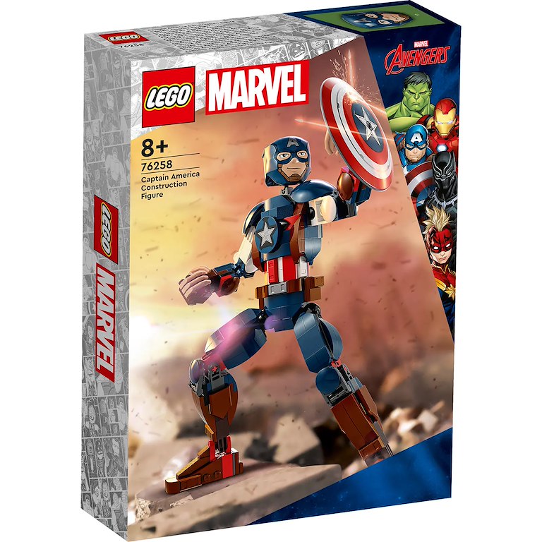 LEGO Kocke Kapetan Amerika – figura za gradnju 76258