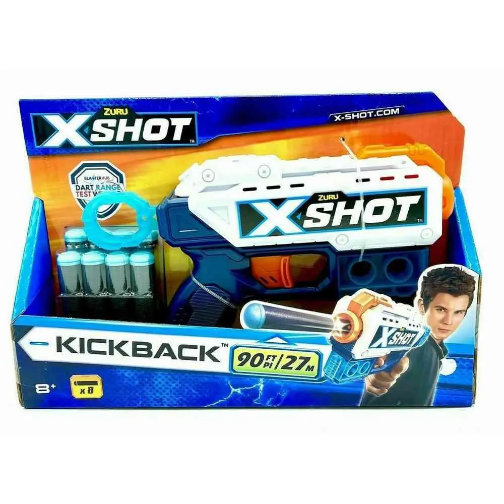 X SHOT Nerf pištolj sa 8 strelica Exel Kickback Blaster