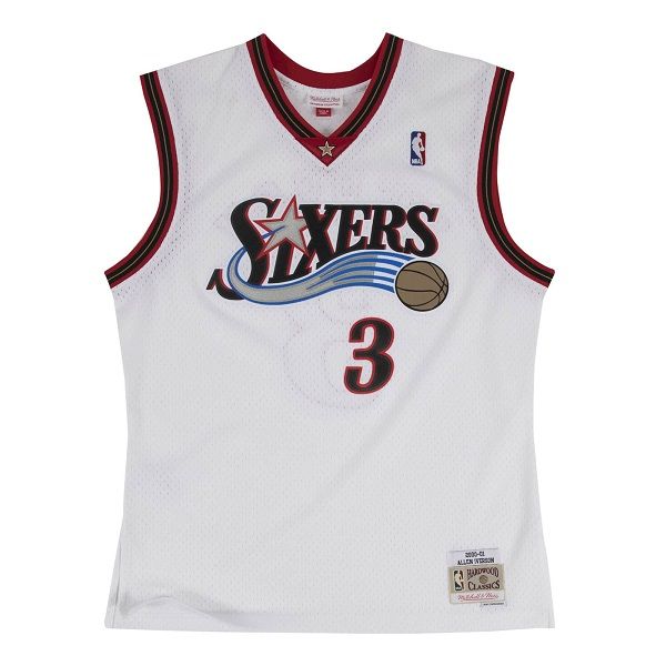 NBA PHILADELPHIA 76ERS 2000-01 ALLEN IVERSON SWINGMAN HOME JERSEY 'WHITE'