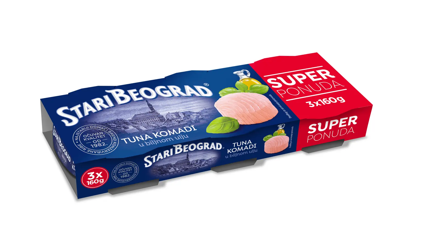 STARI BEOGRAD Tuna komadi u biljnom ulju 3x160g