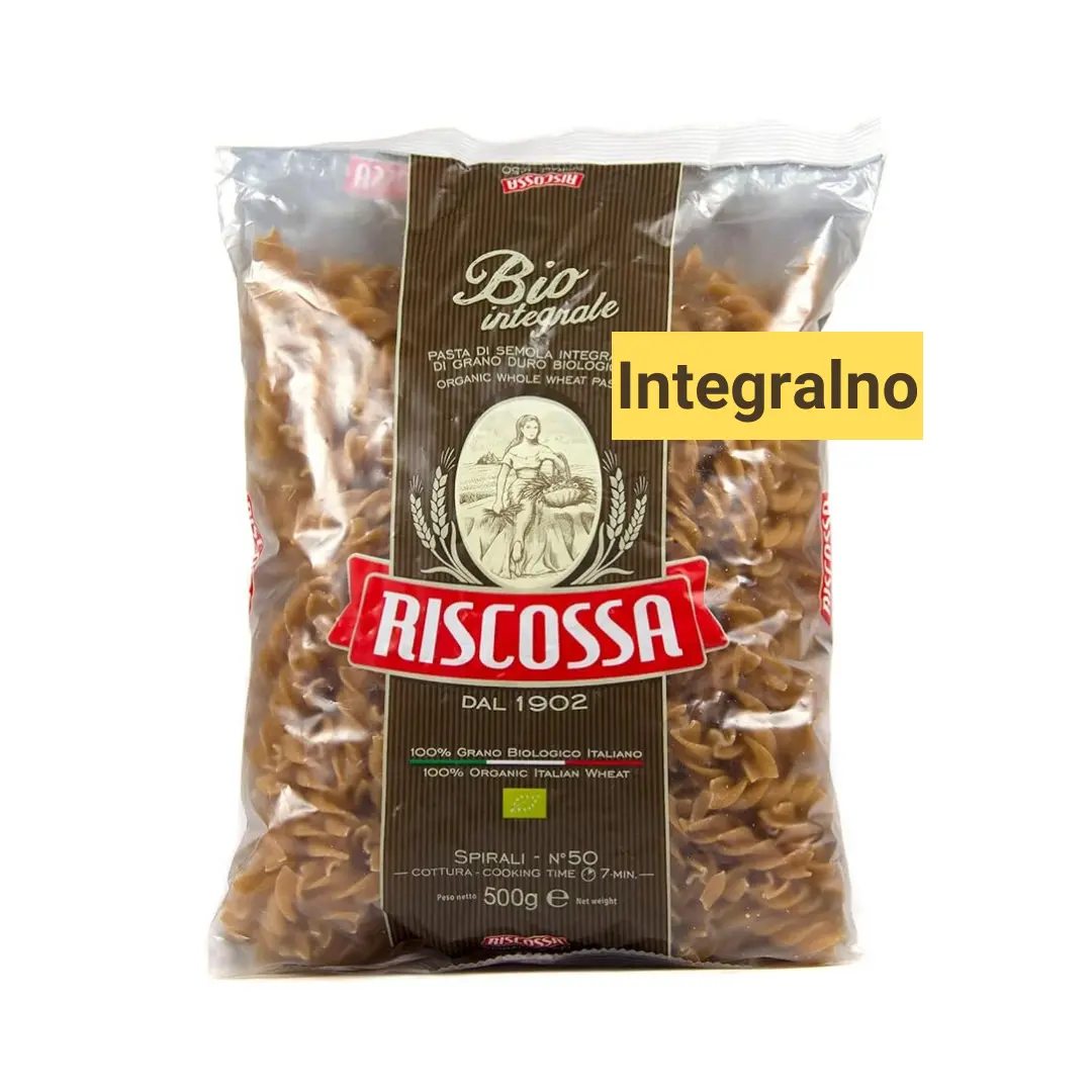 RISCOSSA Testenina od celog zrna Spirali 500g