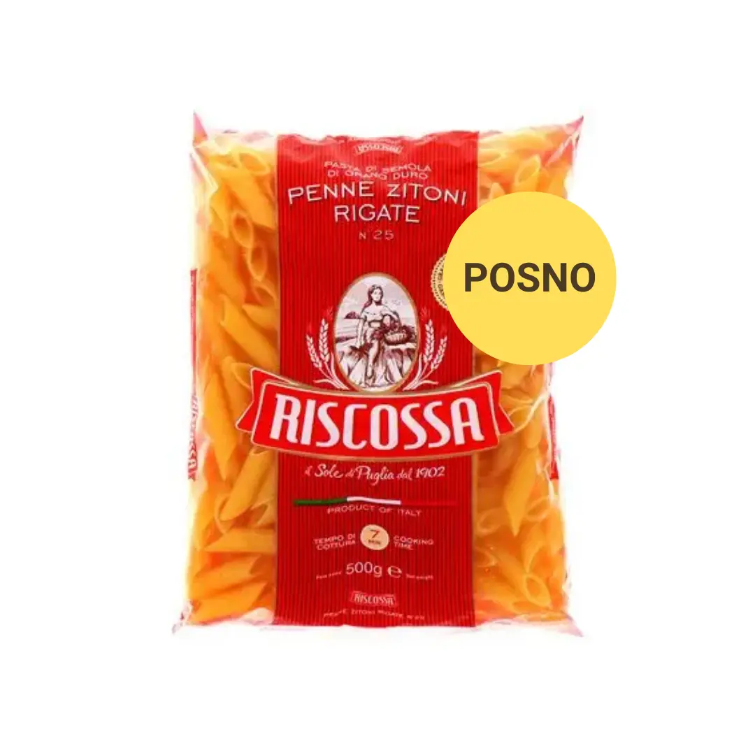 RISCOSSA Testenina Penne Zitoni Rigate 500g