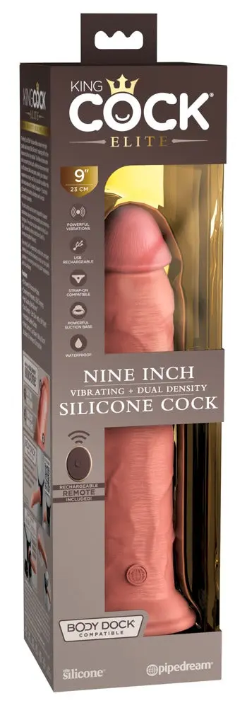 Pipedream King Cock 9" Elite Dual Density Vibrator, 22.9 cm