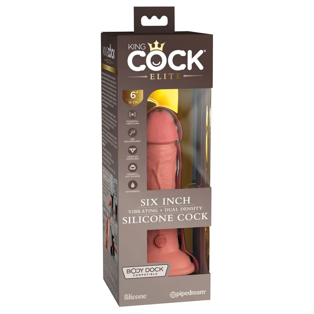 Pipedream King Cock 6" Dual Density Vibrator, 10 režima vibracije, 15.2 cm