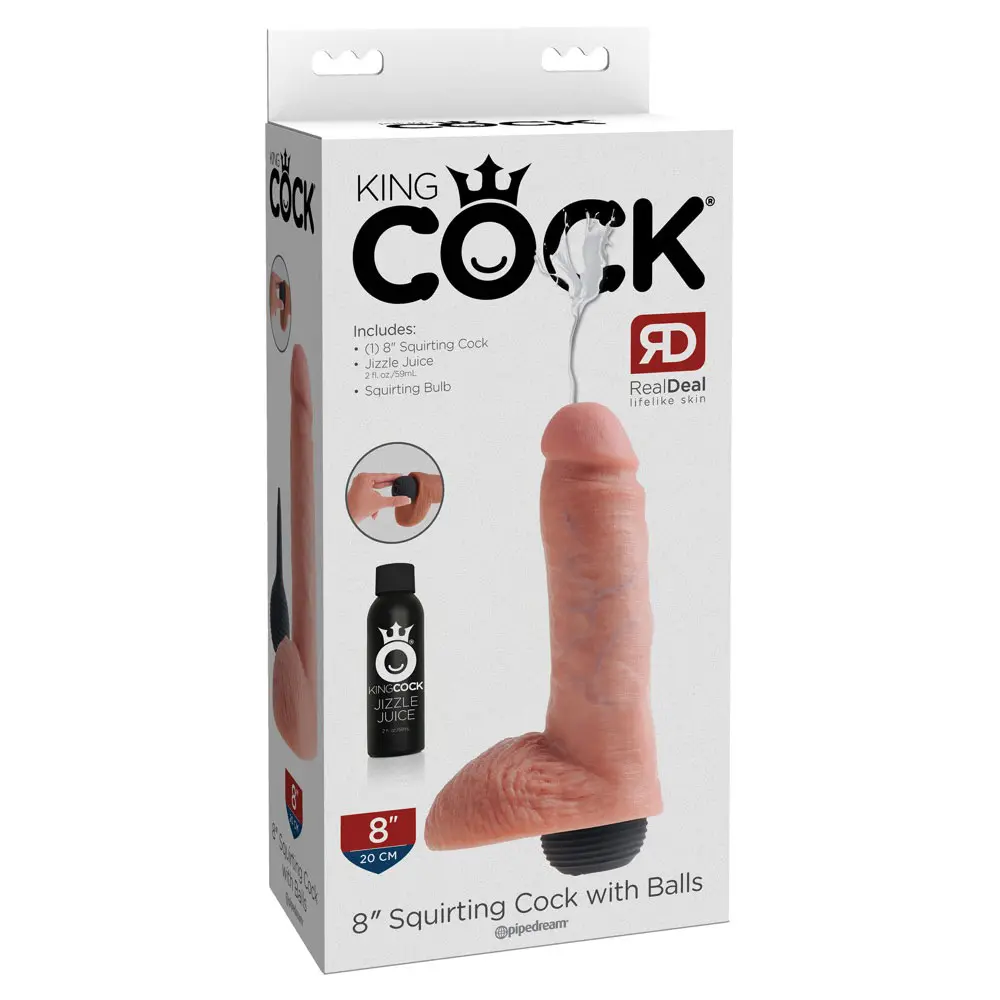 Pipedream King Cock 8" Ejakulirajući dildo, 15.2 cm