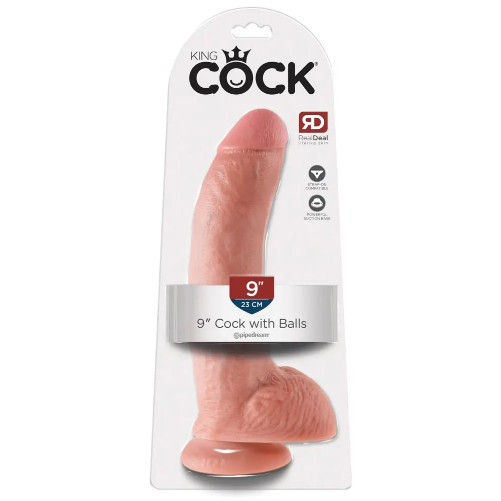 Pipedream King Cock 9" Dildo sa testisima, 22.9 cm