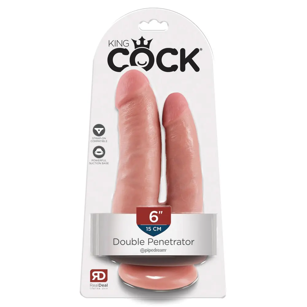 Pipedream King Cock 6" Dupli Penetrator Dildo