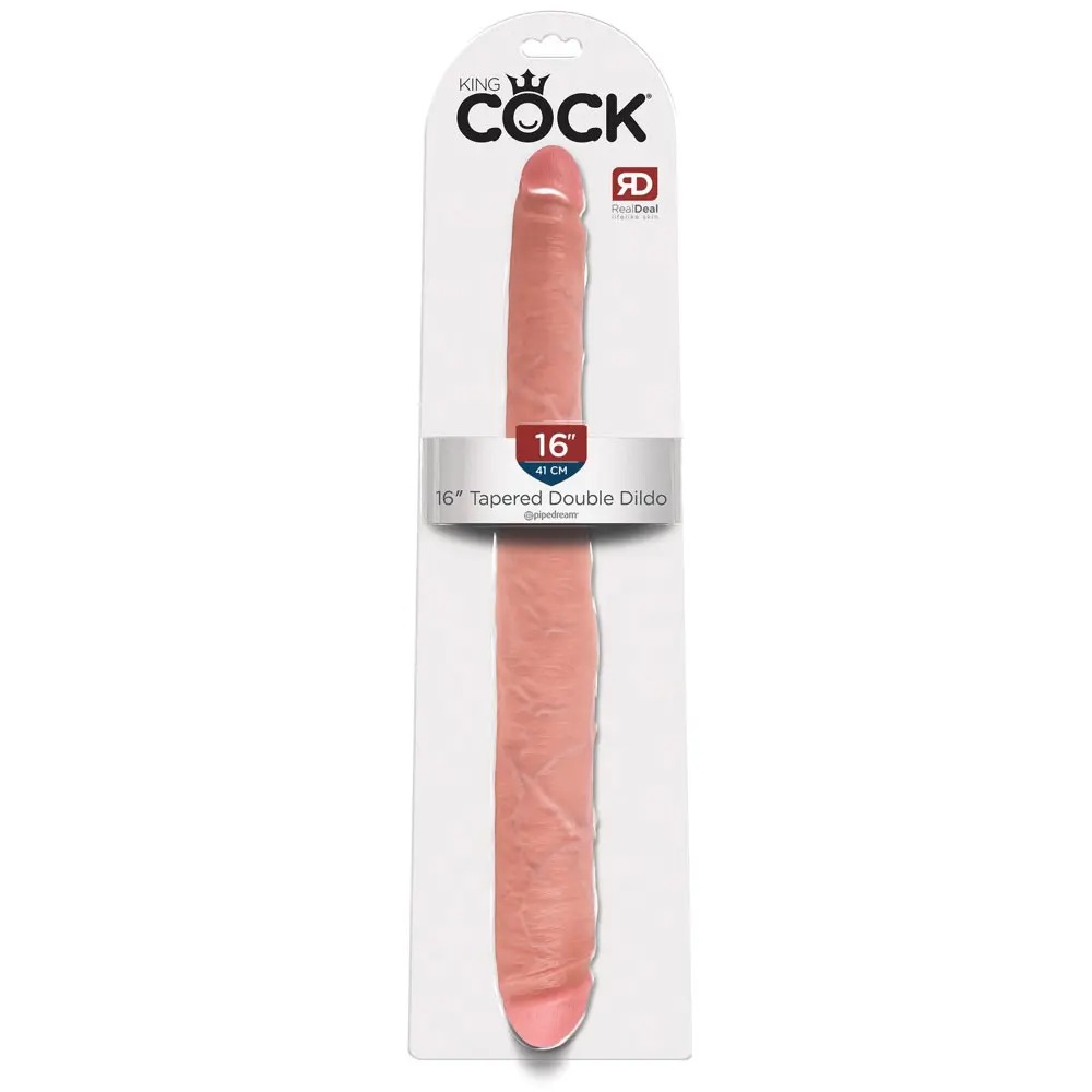 Pipedream King Cock 16" Tapered Dupli dildo, 40.6 cm, Boja kože