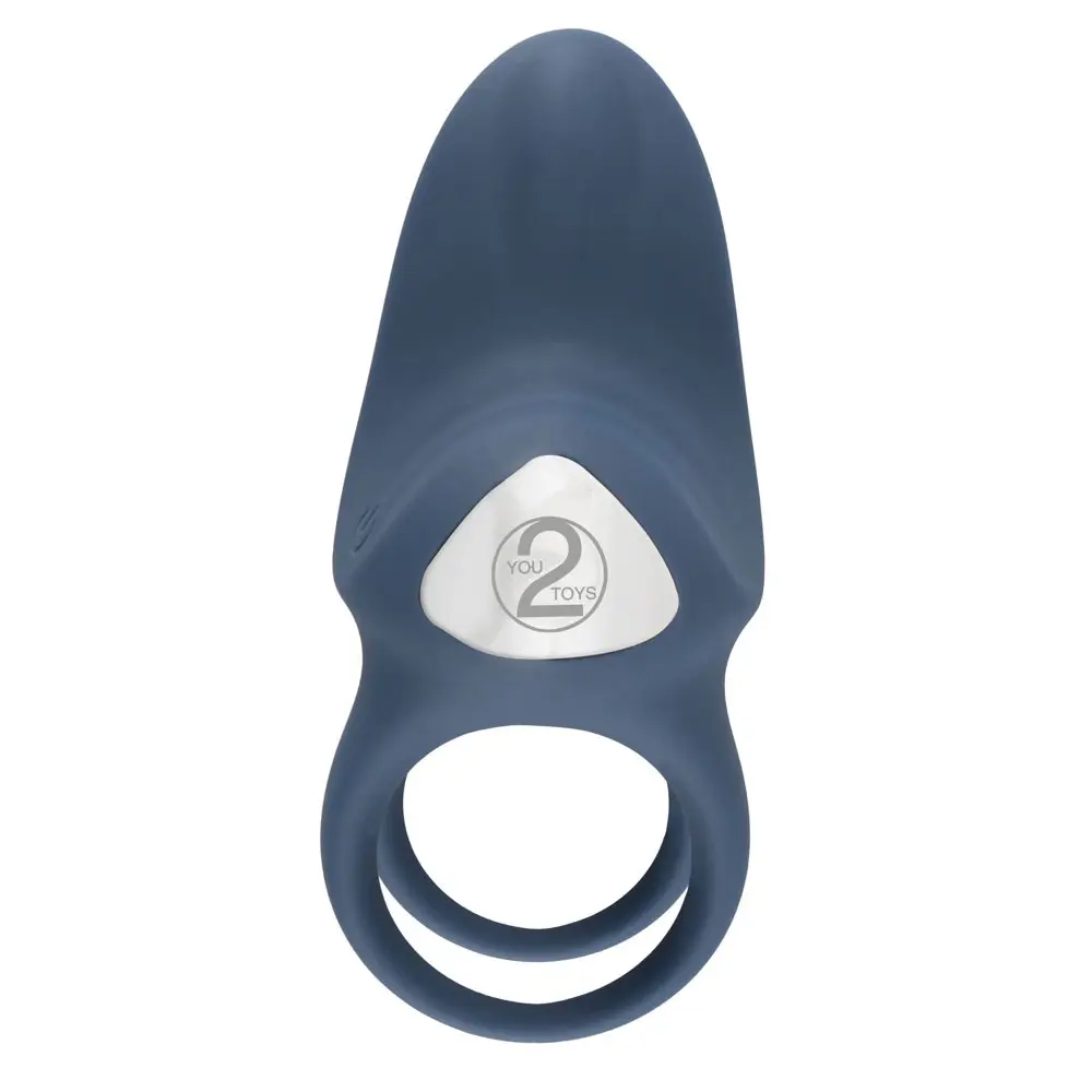 You2Toys Dupli Prsten za penis, 11.1 cm, Silikonski, 10 režima vibracije