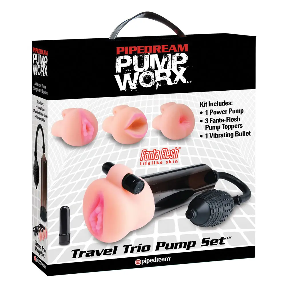 Pipedream Pump Worx Travel Trio Set pumpe i masturbatora