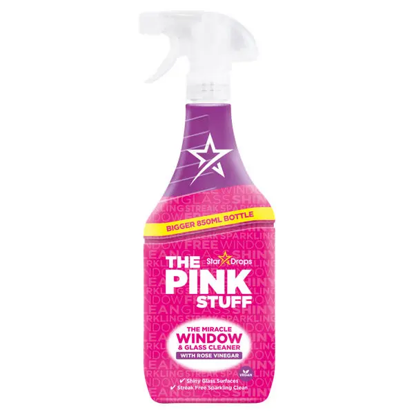 THE PINK STUFF Miracle Sredstvo za čišćenje prozora i stakala sa ružinim sirćetom, 850ml