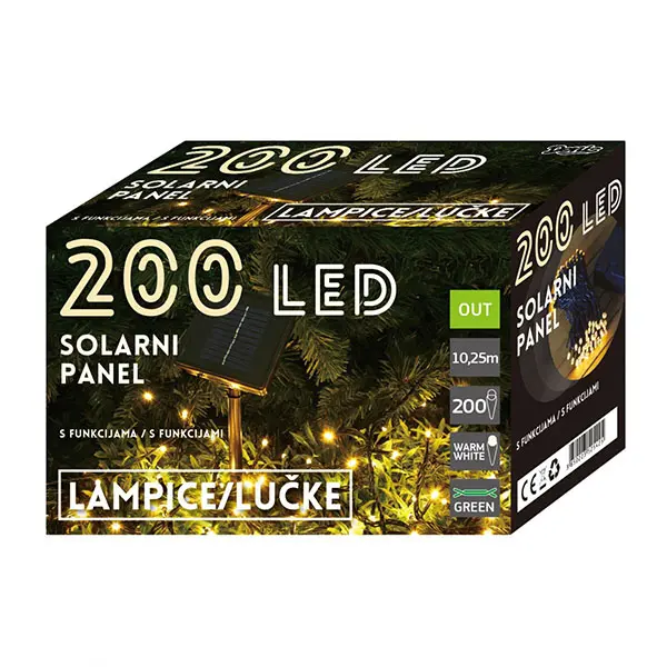 DENIS LED Solarni panel 200L