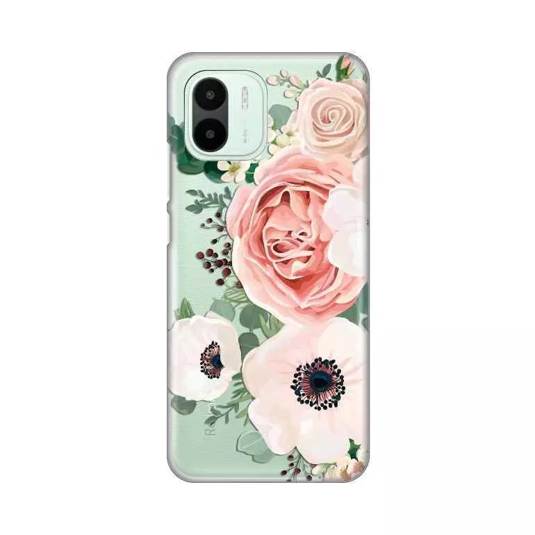 Maska silikon Print za Xiaomi Redmi A1/A2 Luxury Pink Flowers