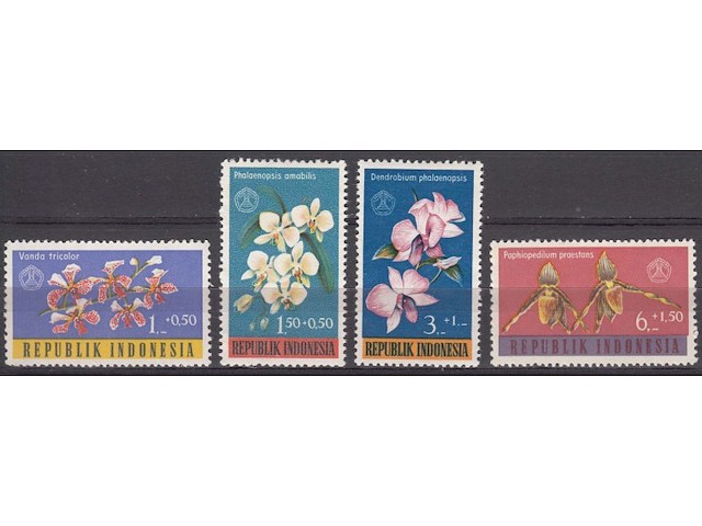 Indonezija 1962 Flora Mi#376-379 **