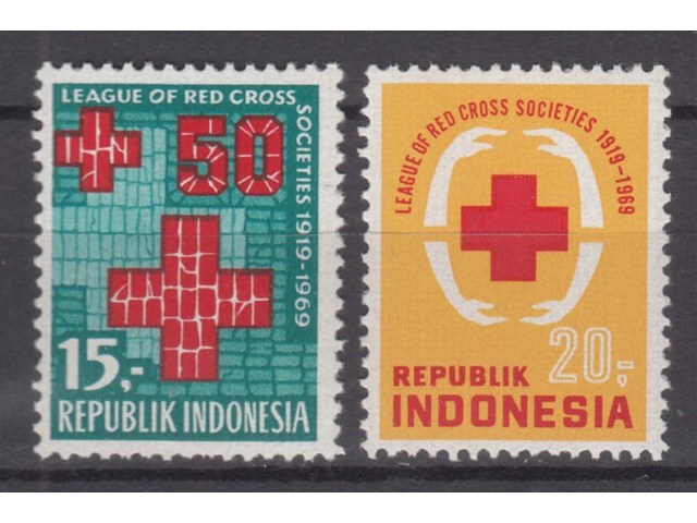 Indonezija 1969 Crveni Krst Mi#637-638 **