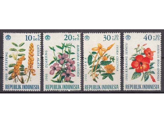 Indonezija 1966 Flora Mi#503-506 **