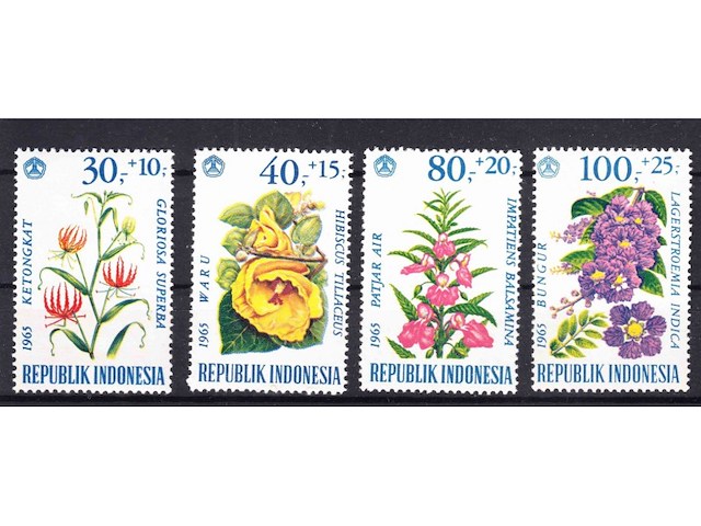 Indonezija 1965 Flora Mi#499-502 **