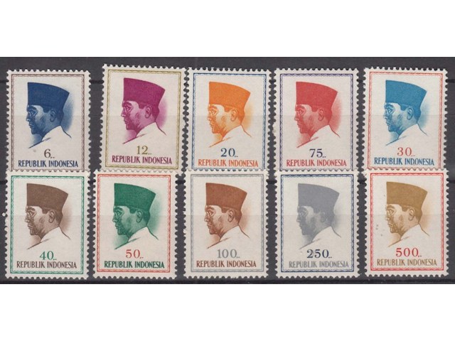 Indonezija 1964 Mi#425-434 **