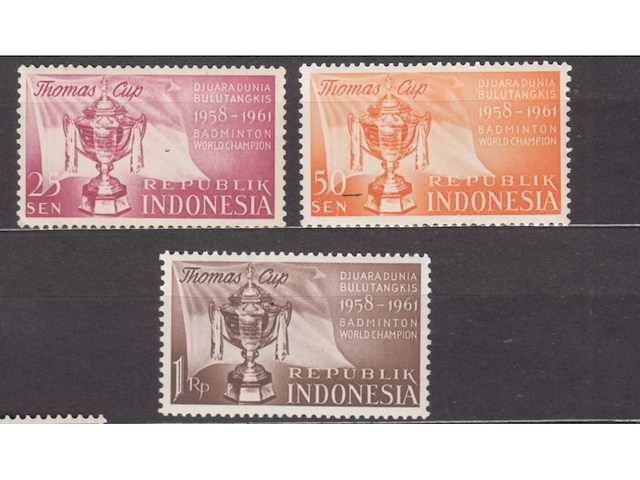 Indonezija 1958 Mi#221-223 **