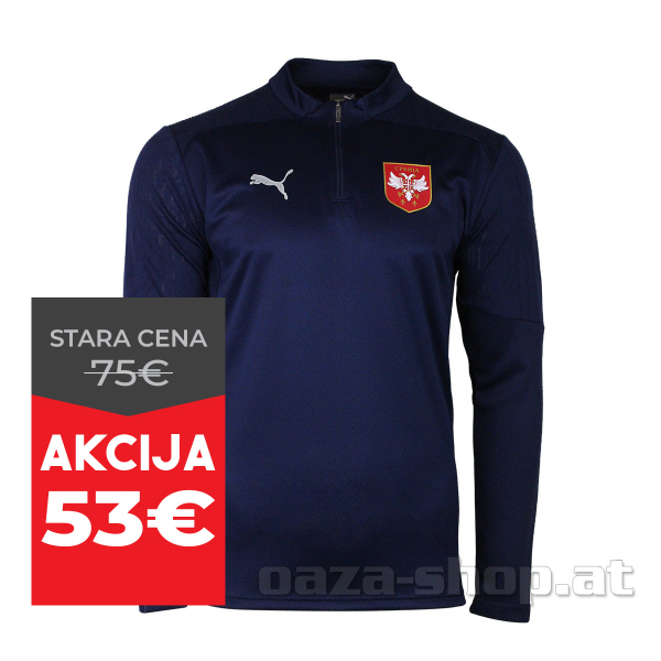 Trening duks 1/4 zip SRBIJA FSS PUMA 2024 teget