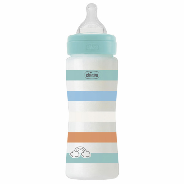 Chicco WB plastična flašica 330ml,silikon,zelena