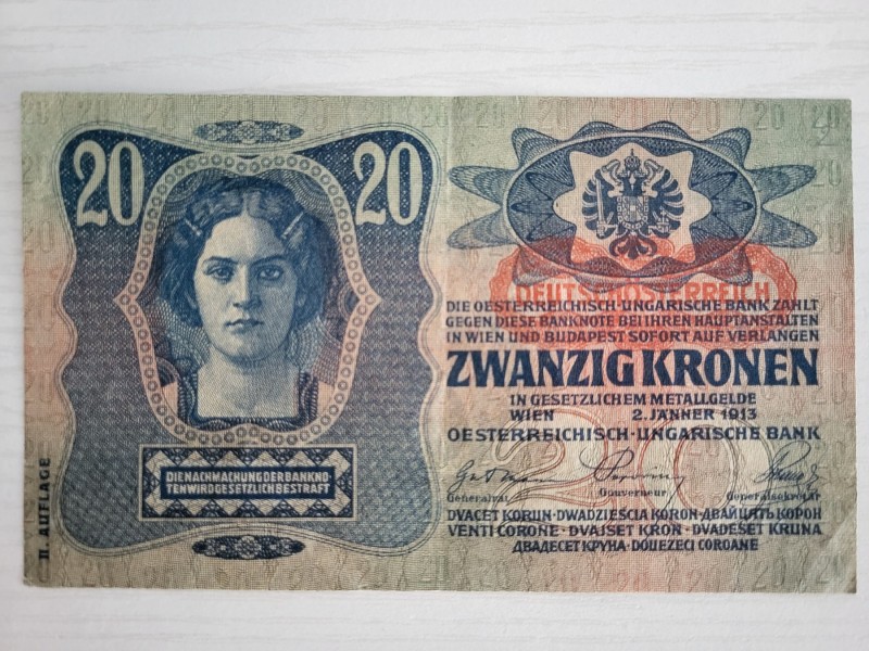 Austrija 20 kruna 1918-1919
