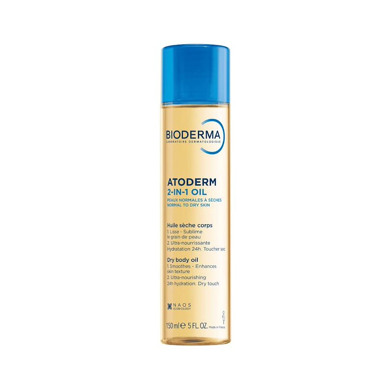 BIODERMA Atoderm 2u1 Suvo Ulje za Telo 150 mL; za Suvu i Grubu Kožu