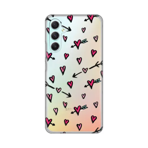 Silikonska futrola - maska print Skin za Samsung A346 Galaxy A34 5G 5G Heart Pattern