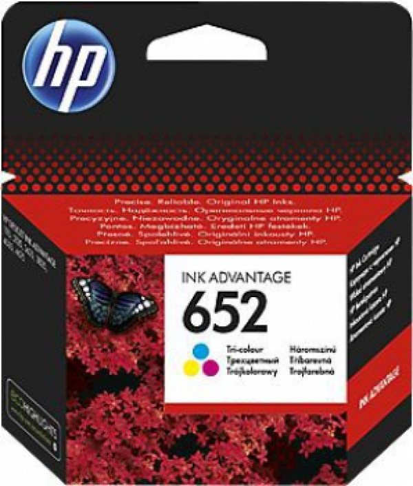 HP 652 Tri-color Ink Advantage Cartridge F6V24AE