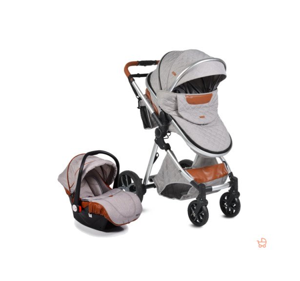 Kolica za bebe 3u1 Moni Alma-Light Grey