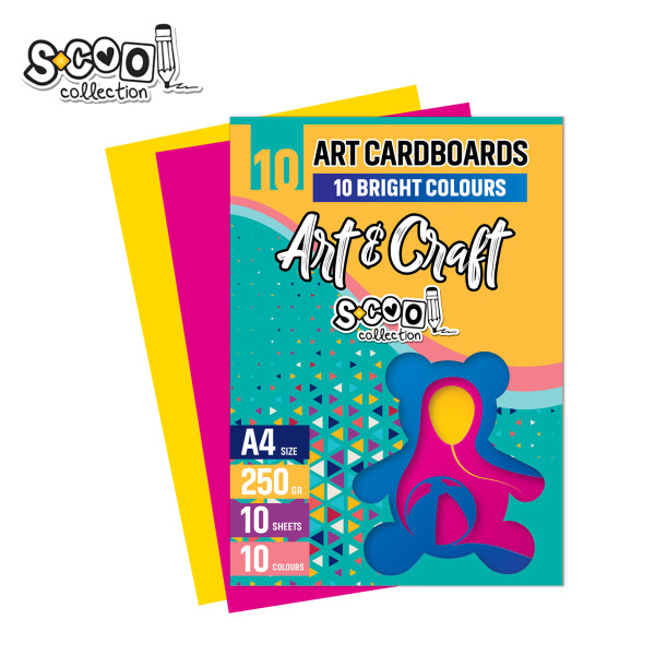 Art&Craft Art cardboards A4 bright 1/10 SC1805