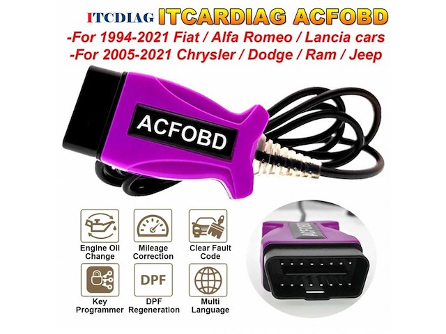 ITCARDIAG ACFOBD OBD2 Fiat/Alfa/Lancia/Chrysler/Dodge/J