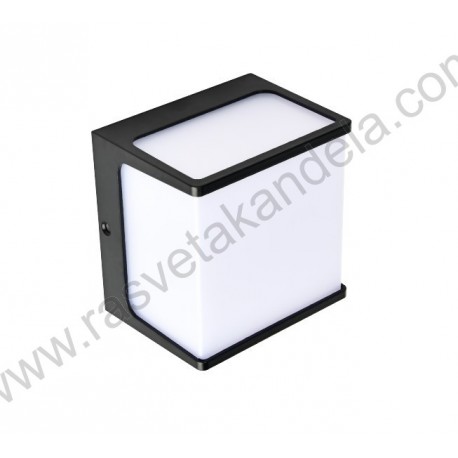 Baštenska zidna LED lampa CUBE 8W 4200K