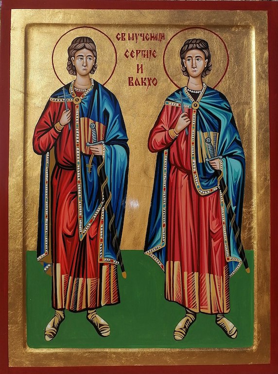 Ikona- Sveti Sergije i Vakho (Srđevdan), dimenzije 50x40cm