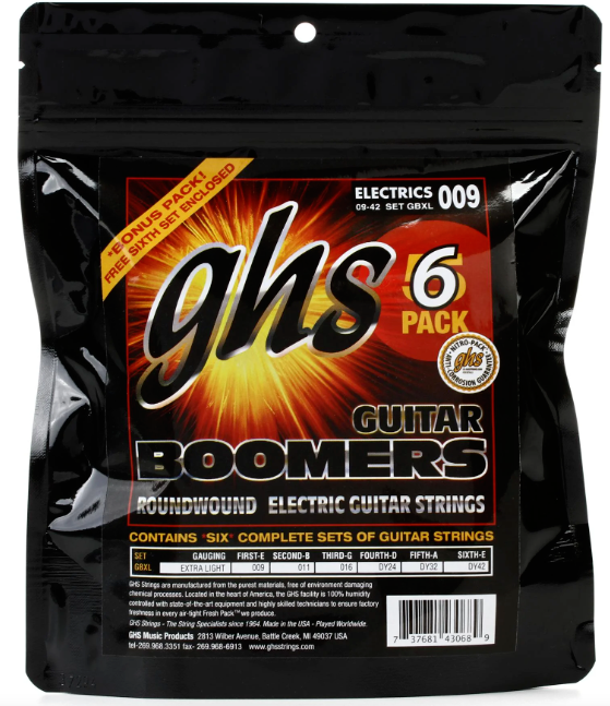 GHS 9-42 GBXL-5 Extra Light Boomers 6-Pack - Žice za električnu gitaru
