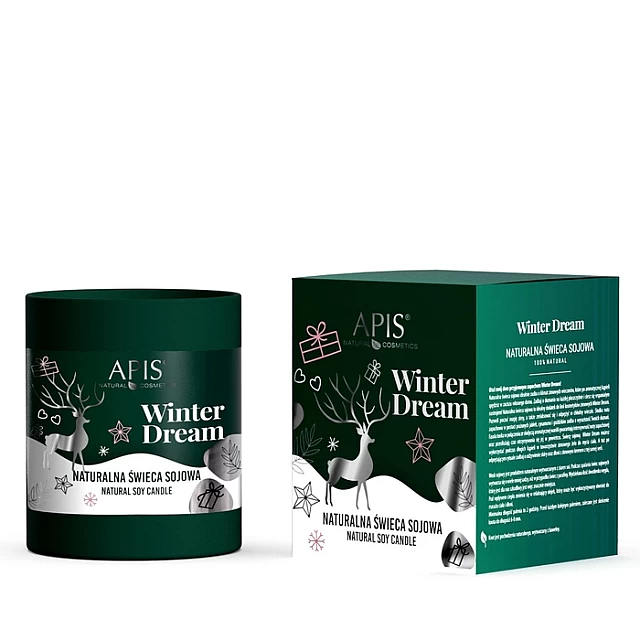 WINTER DREAM - PRIRODNA SVEĆA OD SOJE SA MIRISOM CIMETA I JABUKA 100% 220 G