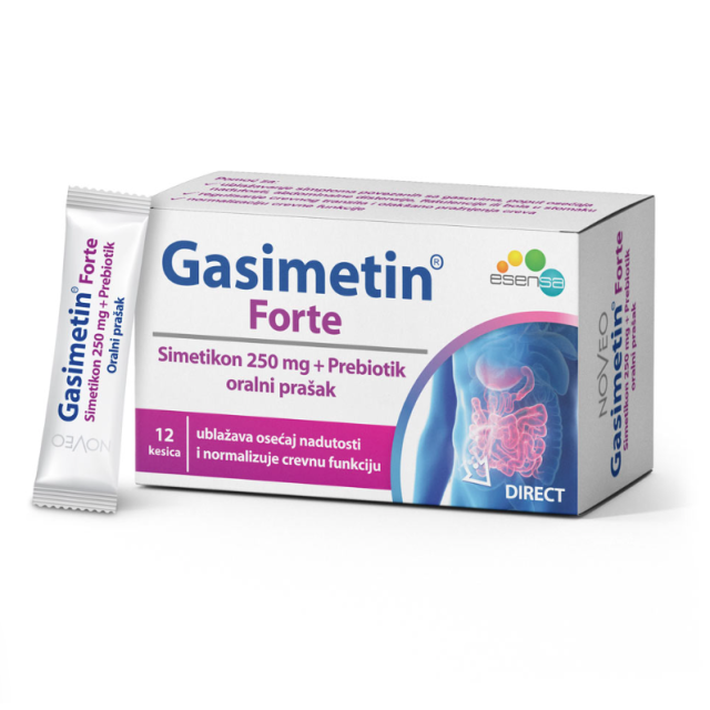 GASIMETIN FORTE SIMETIKON + PREBIOTIK, ORALNI PRAŠAK 12 KESICA