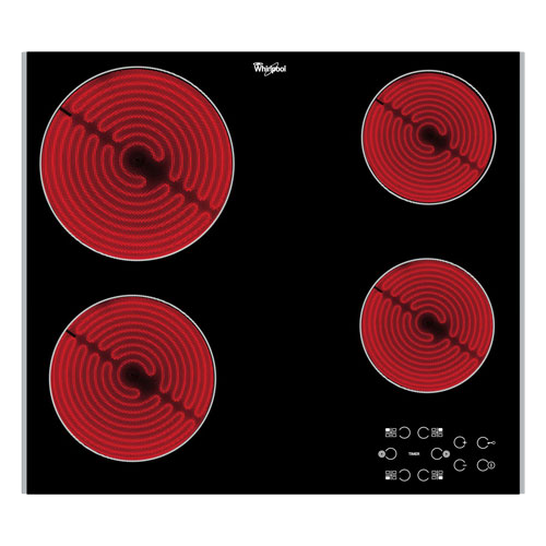 WHIRLPOOL Ugradna ploča AKT 8090/NE Crna, Staklokeramička, Senzorsko upravljanje (Na dodir)