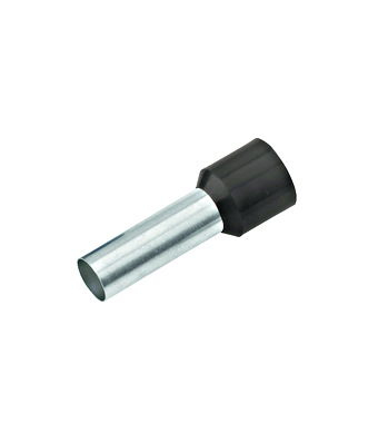 Izolovana kablovska hilzna, 1.5mm²/12mm, crna
prodaja isključivo u pakiranjima po 100 komada, u skladu s DIN 46228-4, kontaktni materijal: Cu-ETP u skladu s DIN EN 13600