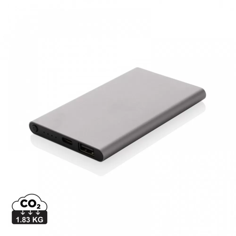 RCS recycled plastic/aluminum 4000 mah powerbank with type C