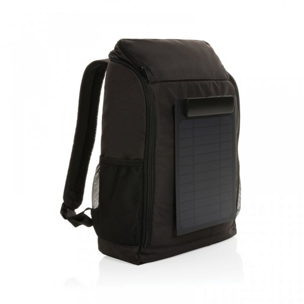 Pedro AWARE™ RPET deluxe backpack with 5W solar panel