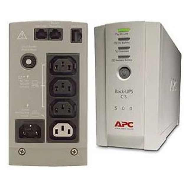 APC Back-UPS CS, 500VA, 300 Watts, USB + serial, Input 230V / Output 230V, Interface Port DB-9 RS-232, USB | BK500EI