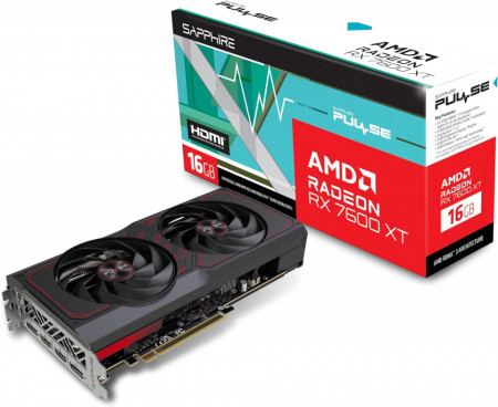 VGA SAPPHIRE PULSE AMD RADEON™ RX 7600XT GAMING OC, 16GB GDDR6 HDMI / 3xDP, 11339-04-20G
