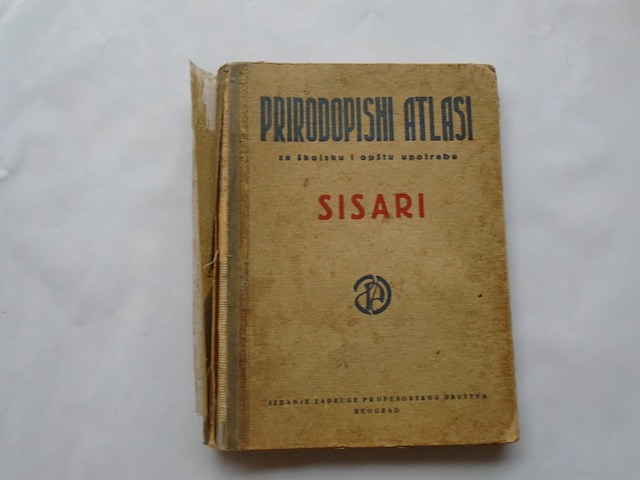 Prirodopisni atlas, Sisari, D.Simonović, 1939.