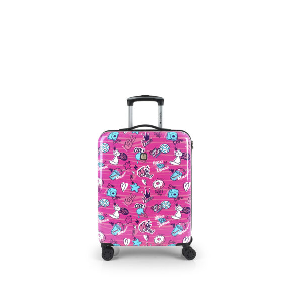Kofer mali (kabinski) 40x55x20 cm ABS+PC 37,4l-2,8 kg Sticker roze Gabol