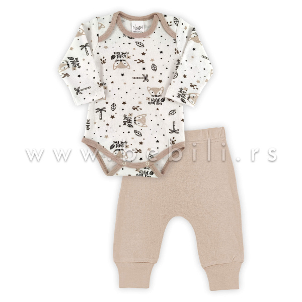 Ready Pamučni bebi set bodi i pantalone Lija