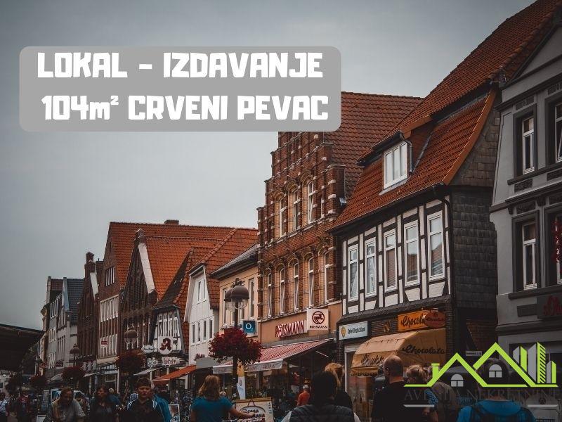 IZDAVANJE – LOKAL – 104m² – CRVENI PEVAC