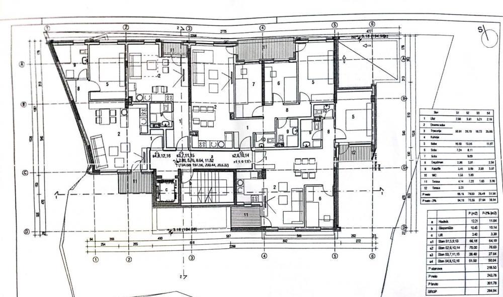 Kod Pravnog fakulteta, Trosoban stan na prodaju, 65.29m2, 124.377€